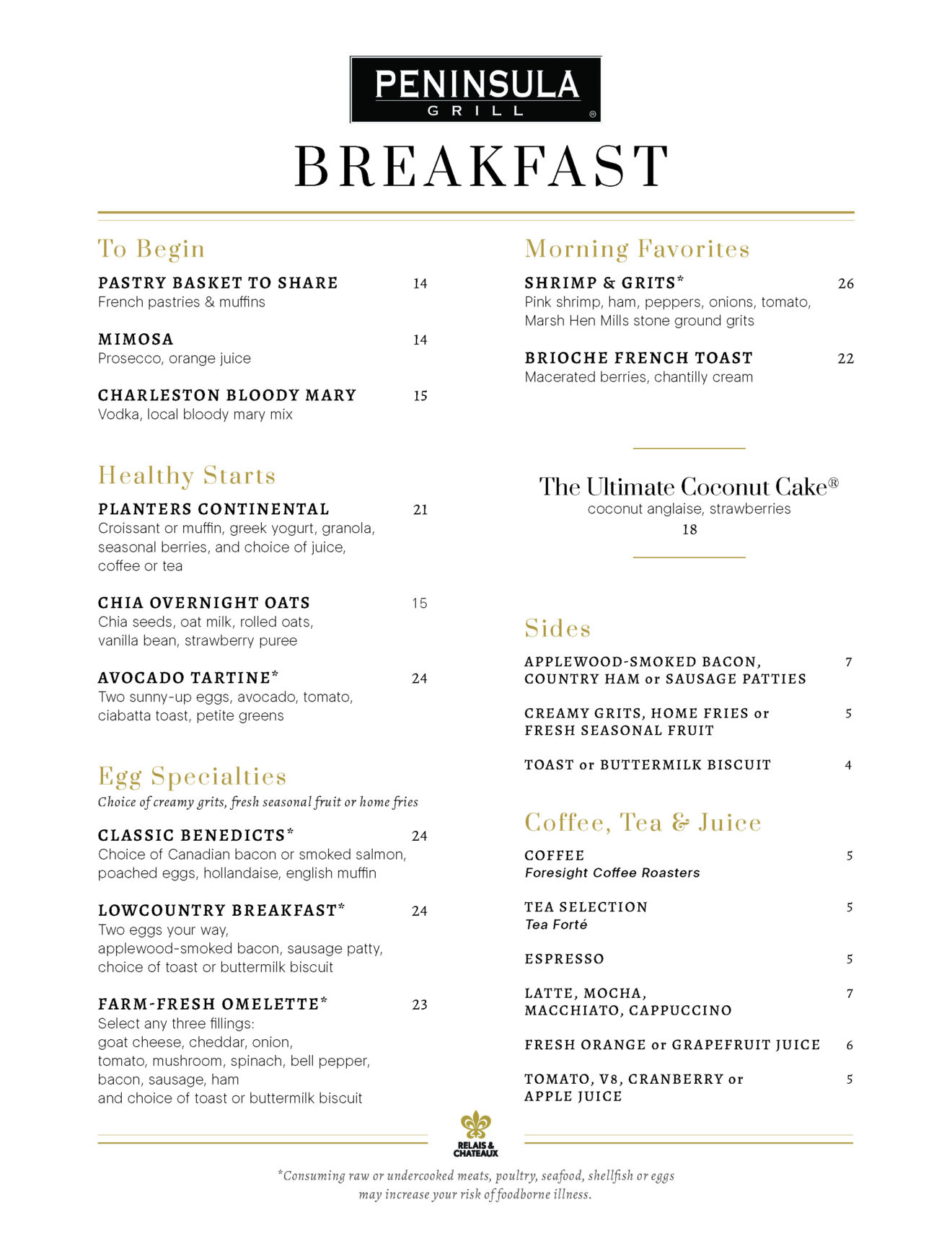 Menus – Peninsula Grill