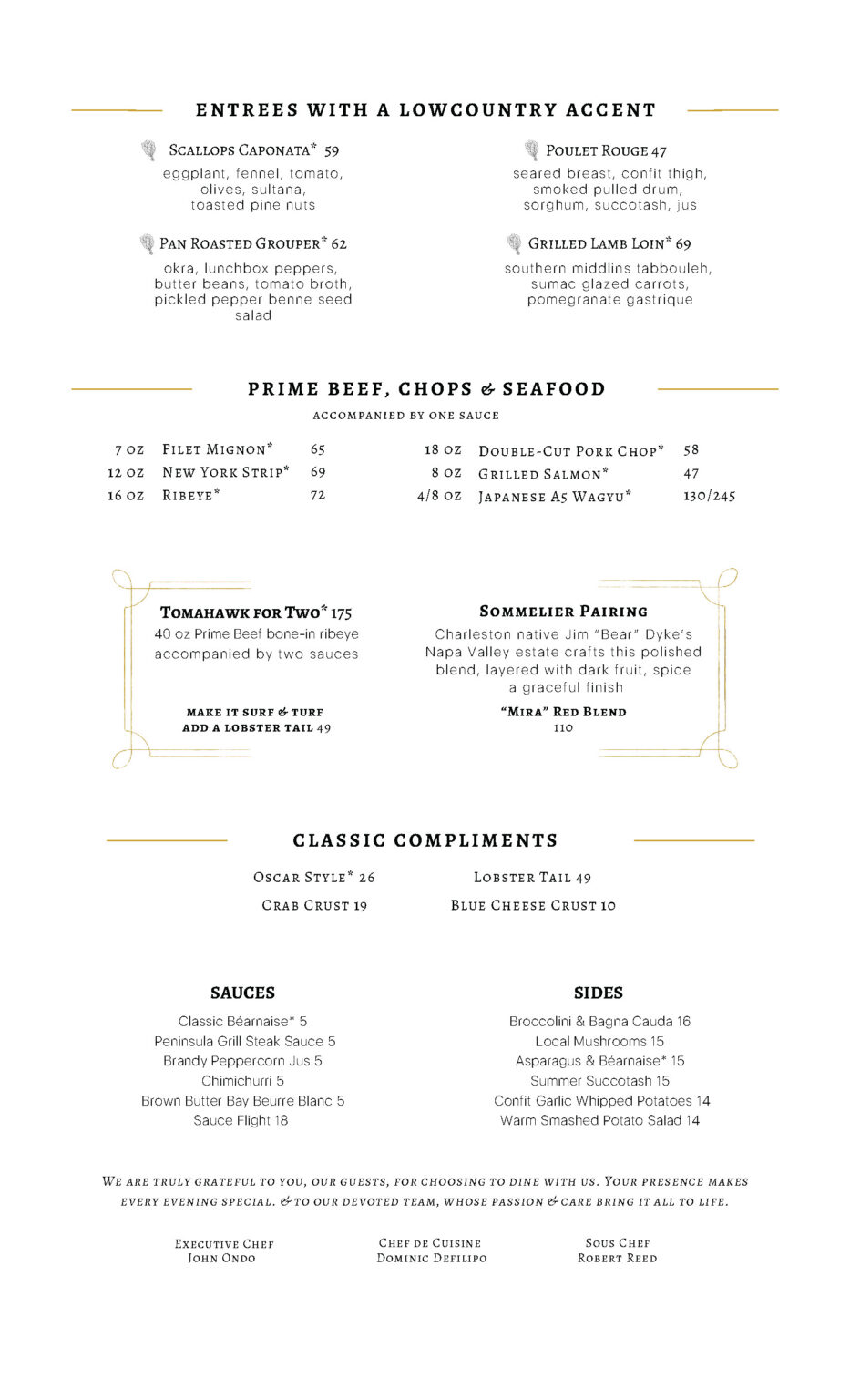 Peninsula Grill Unveils New Summer Menus – Peninsula Grill